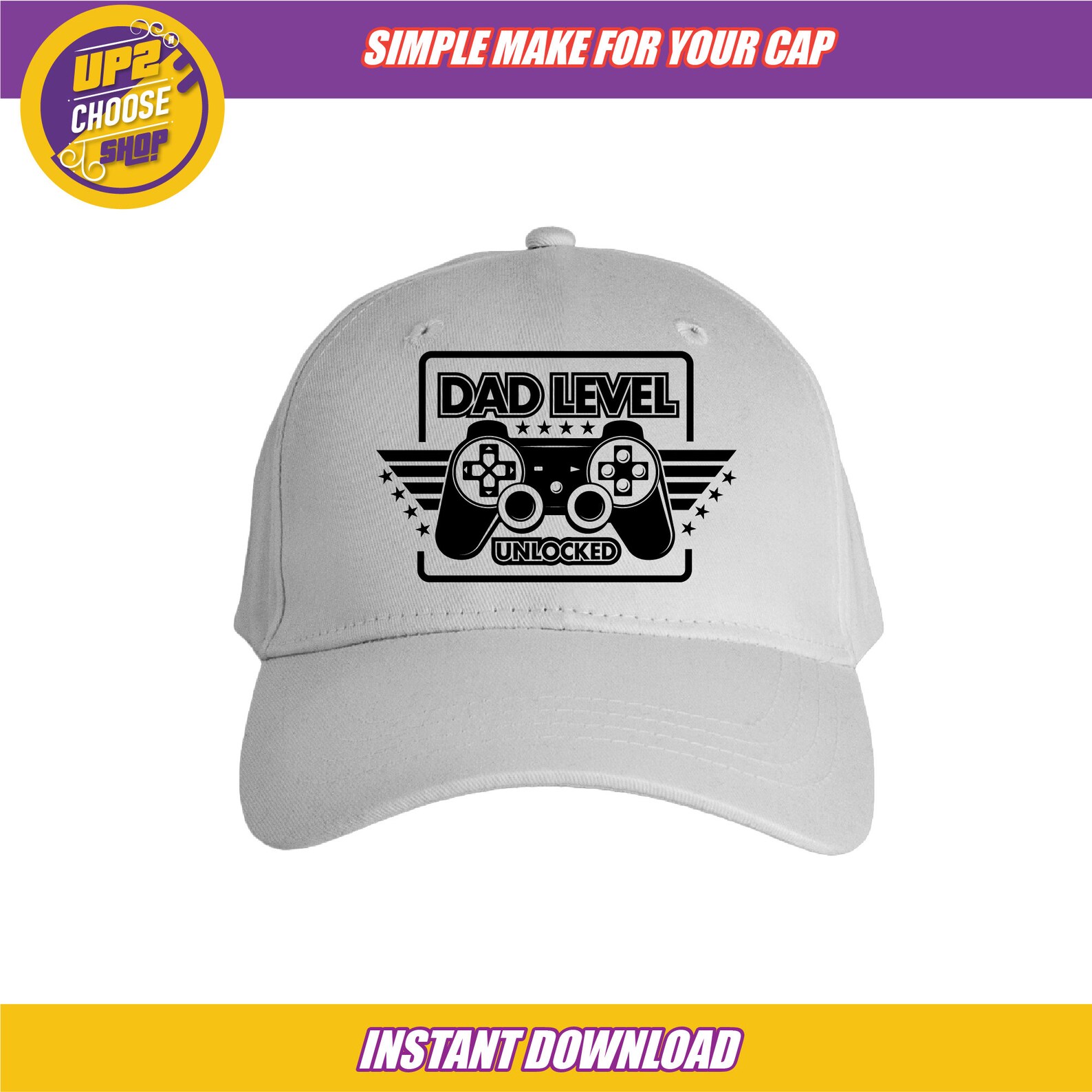 Dad Level Unlocked Svg, Game Controller Svg, First Time Dad Svg, Funny ...