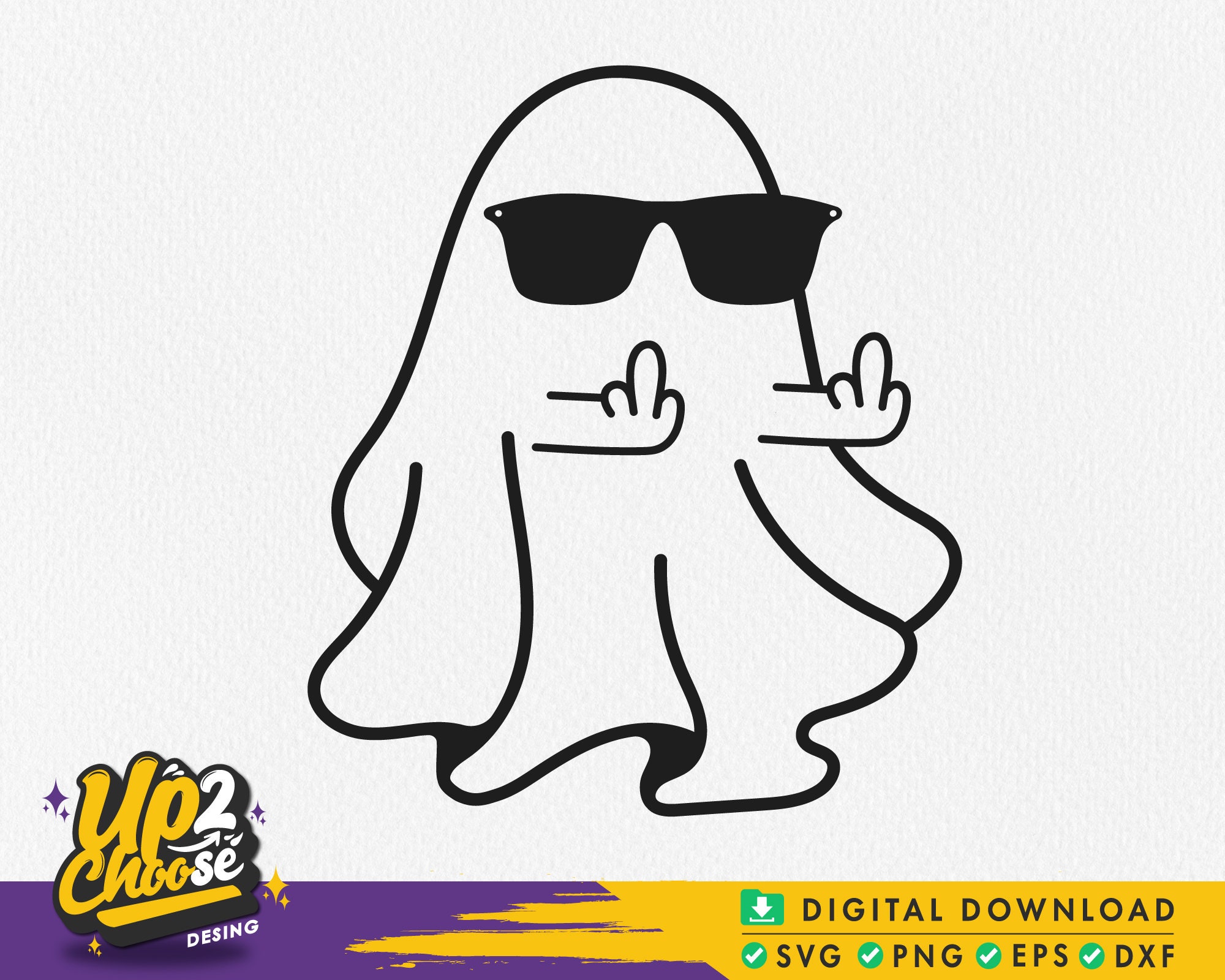Ghost Middle Finger Svg Png Boo Sheet Svg Cute Ghost - Etsy