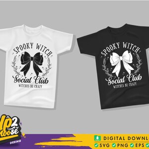 Spooky Witch Social Club Svg, Retro Halloween Svg , Halloween Shirt Svg ...