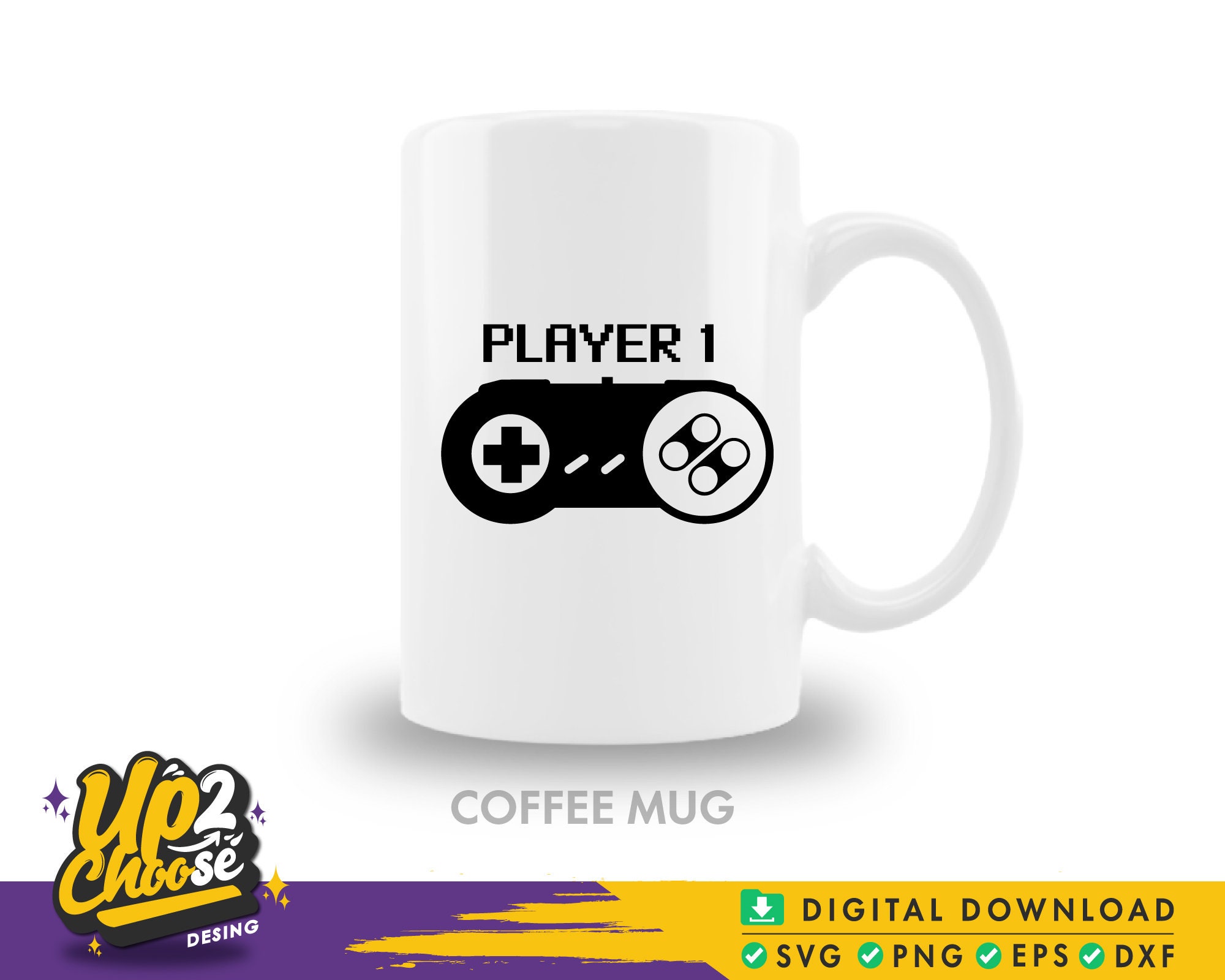 Player 1 Svg Player 2 Svg Png5 Game Controller Svg First - Etsy