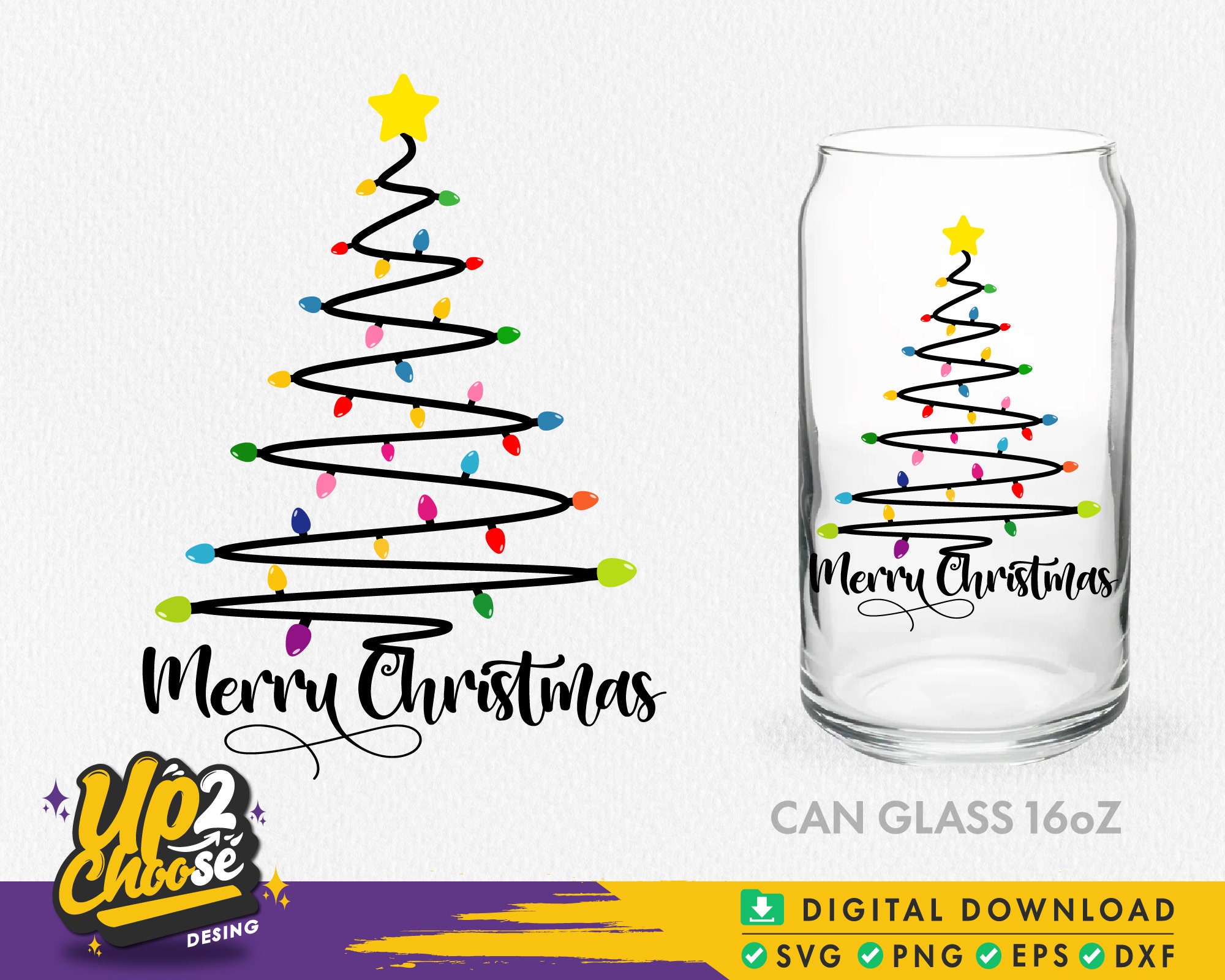 Christmas Tree SVG, Christmas Light SVG, Merry Christmas SVG, Christmas ...