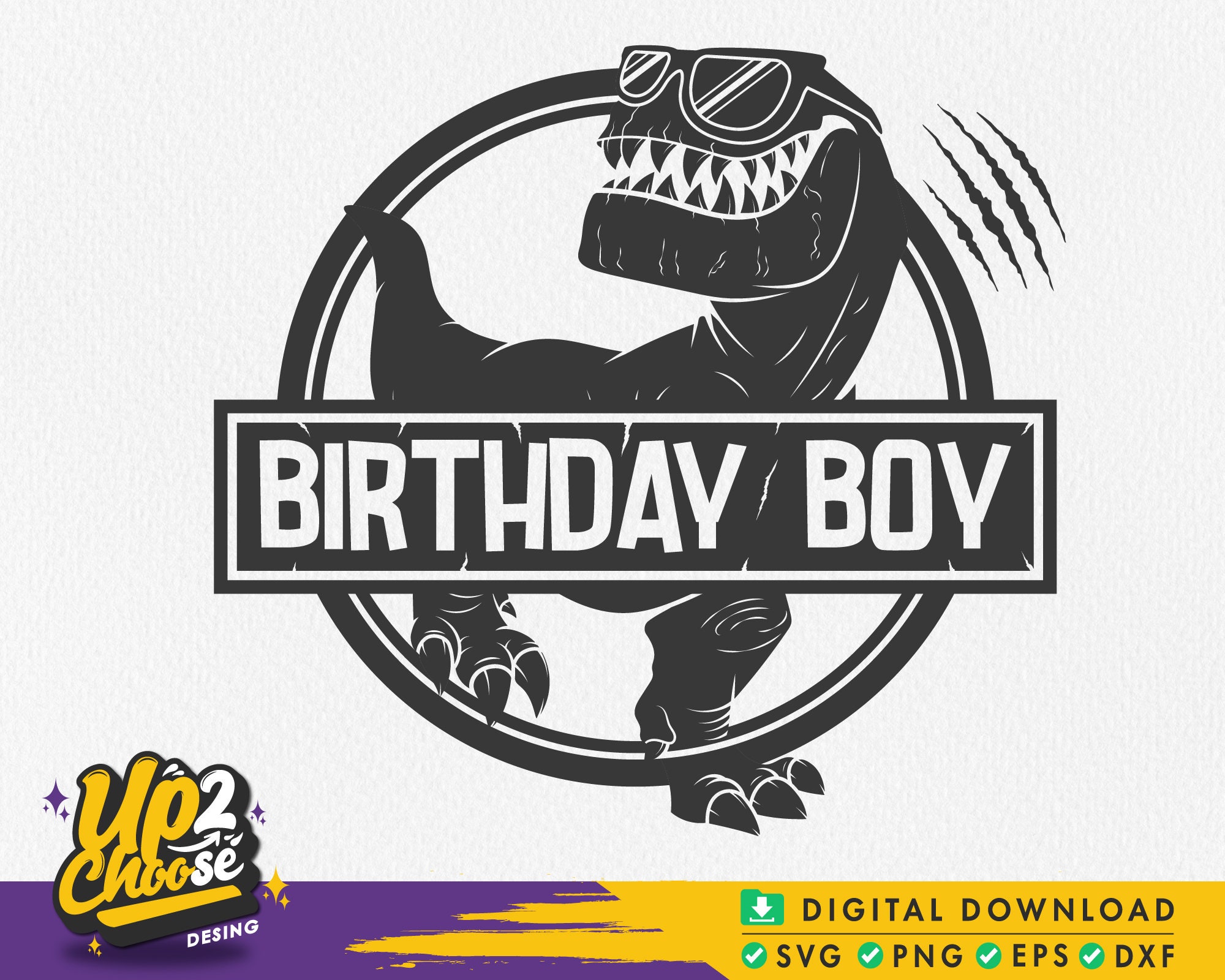 Dinosaur Birthday Boy Svg, Birthday Saurus Svg, T-rex Design Boy Svg ...