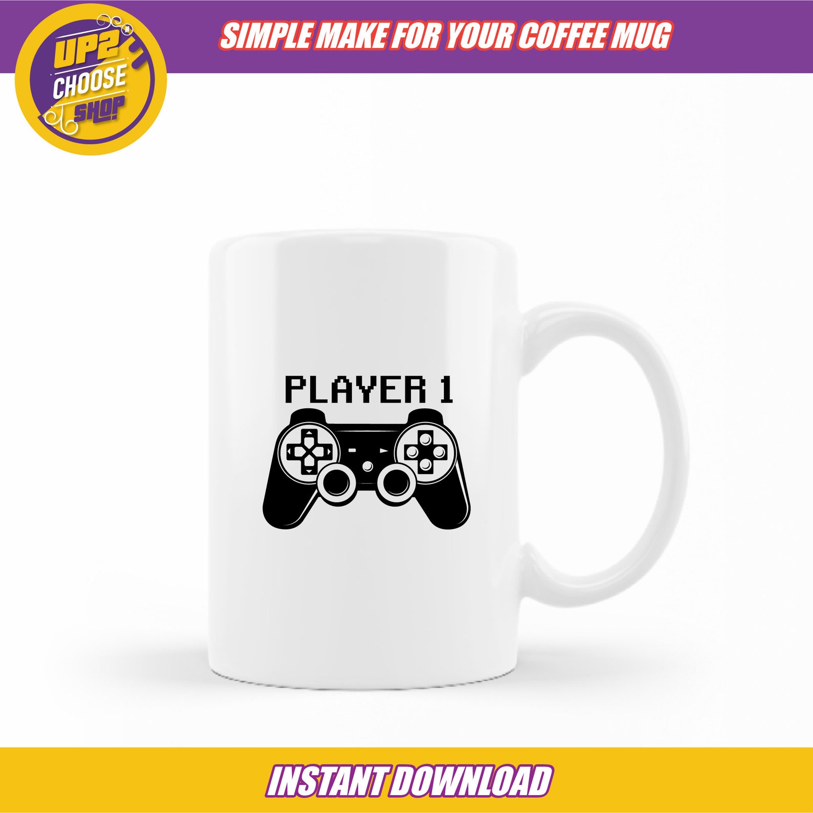 Player 1 Svg, Player 2 Svg, Game Controller Svg, First Time Dad Svg ...