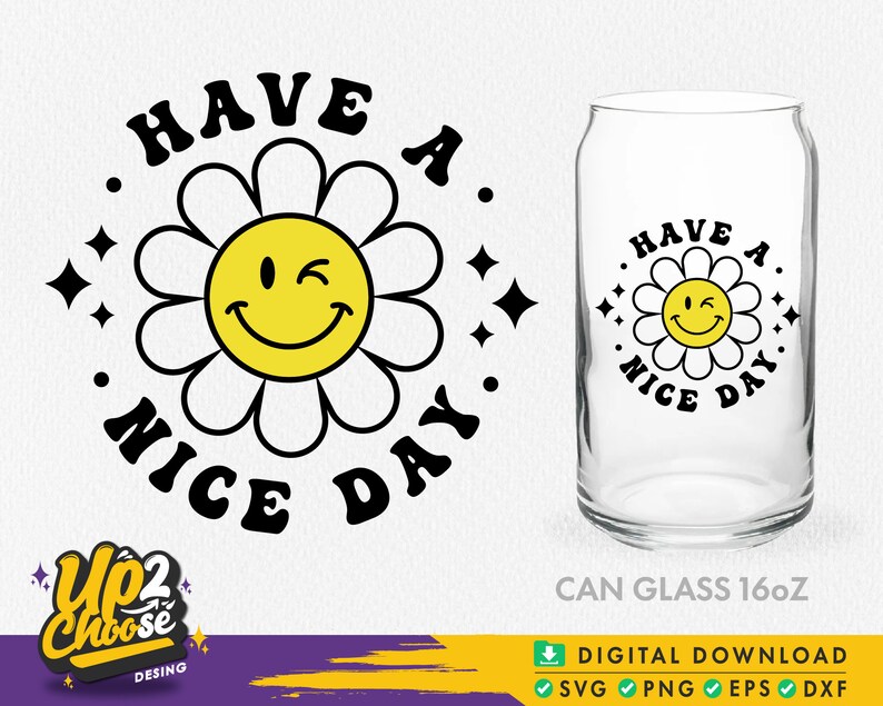 Have a Nice Day Svg Flower Smile Svg Happy Face Svg Flower - Etsy