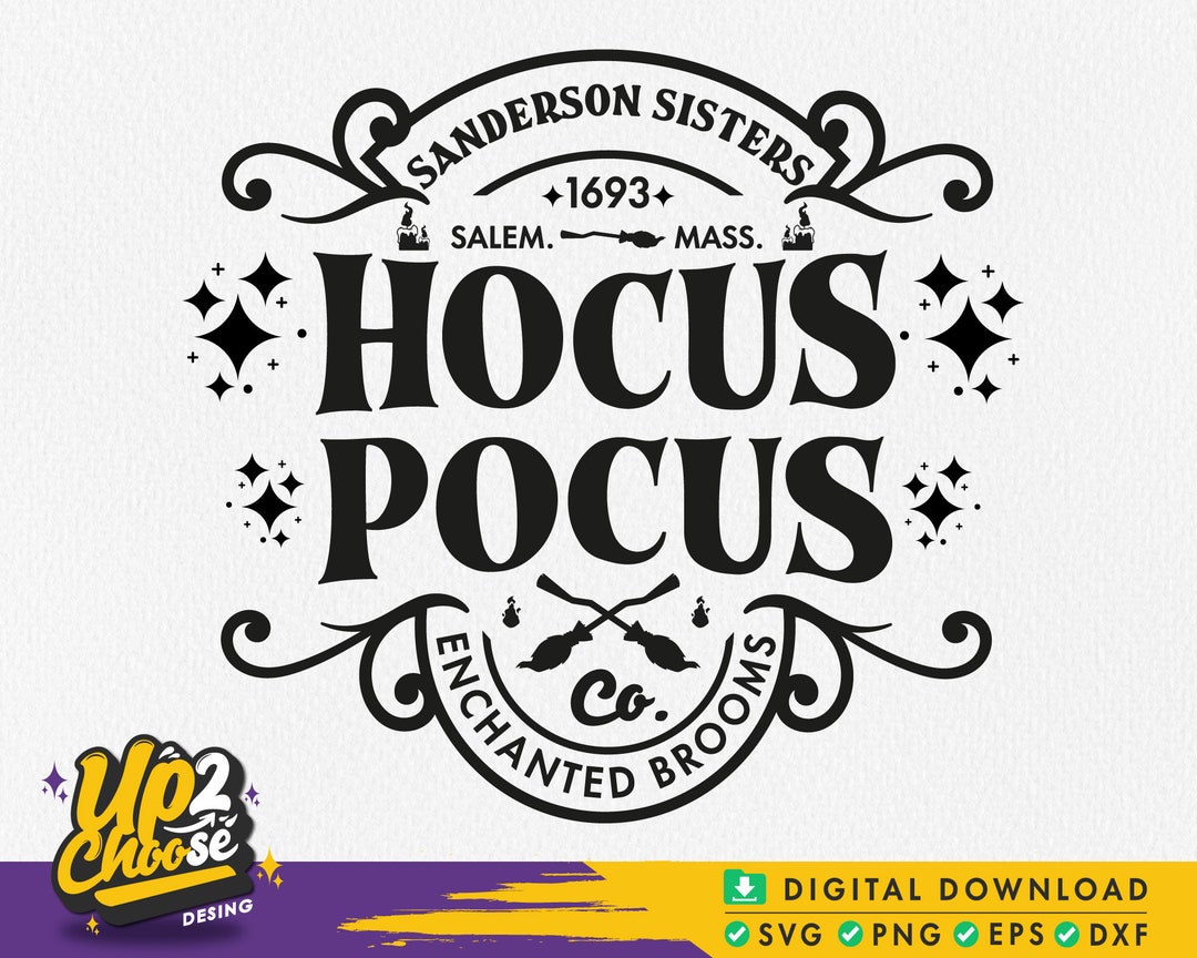 Hocus Pocus Co Svg, Sanderson Sisters Enchanted Broom, Sanderson ...