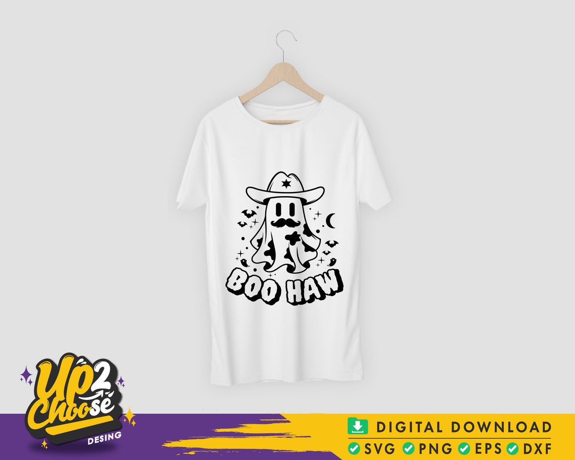 Boo Haw Svg Cute Halloween Spooky Season Cowboy - Etsy