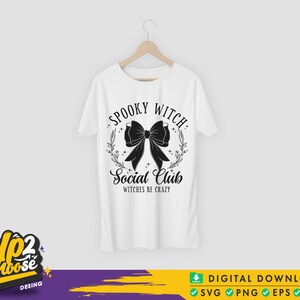 Spooky Witch Social Club Svg, Retro Halloween Svg , Halloween Shirt Svg ...