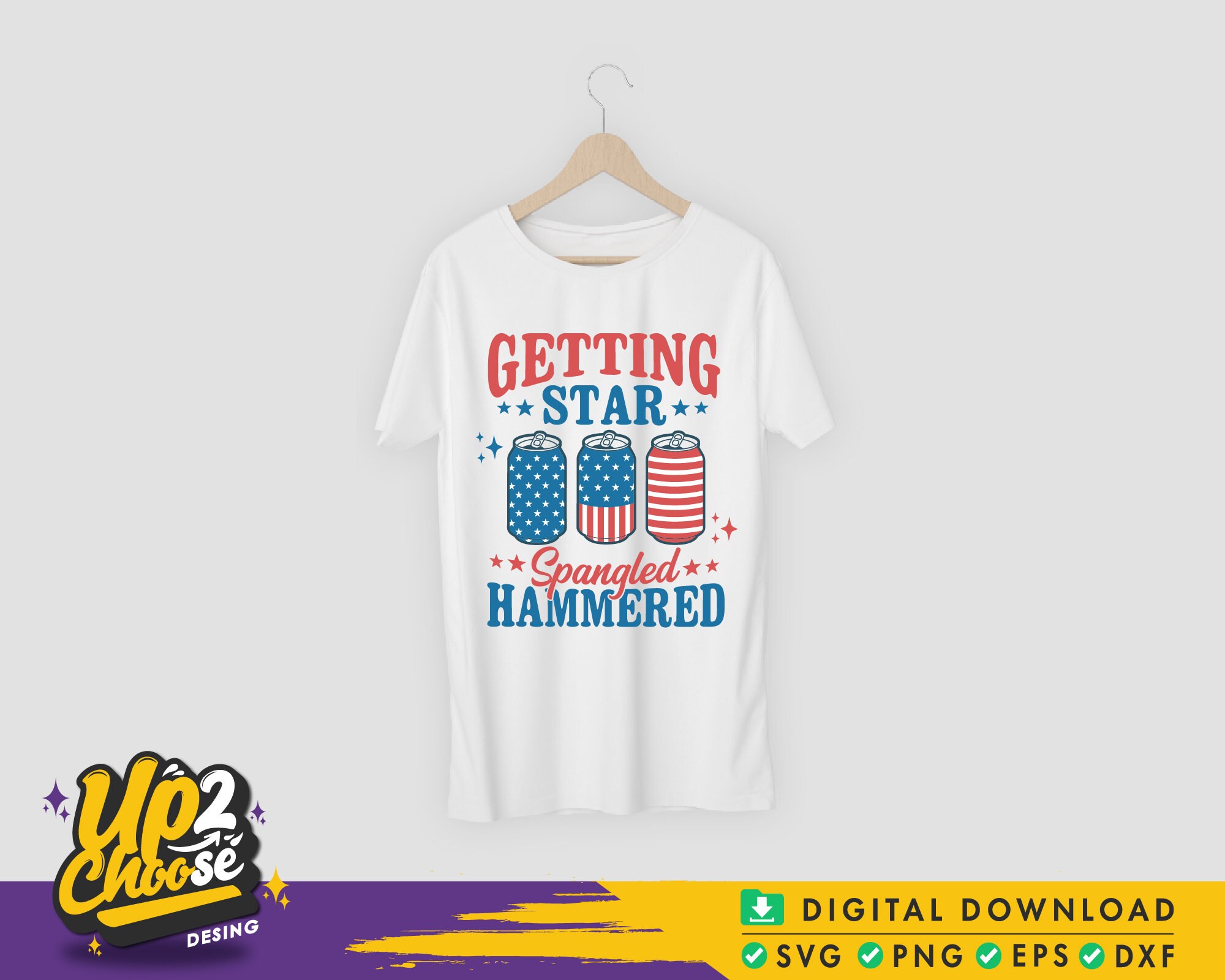 Getting Star Spangled Hammered Svg, Fourth of July Svg, 4th of July Svg ...