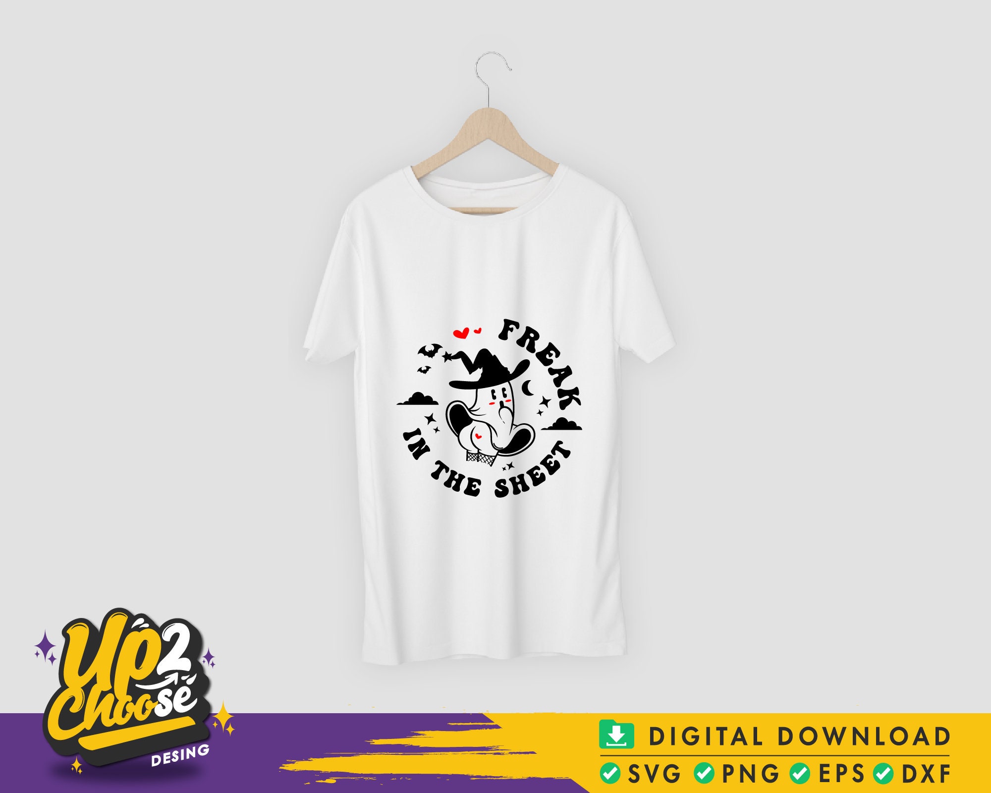 Freak in the Sheets SVG, Halloween SVG, Halloween Vibes Cut File, Spooky Season SVG, Digital ...