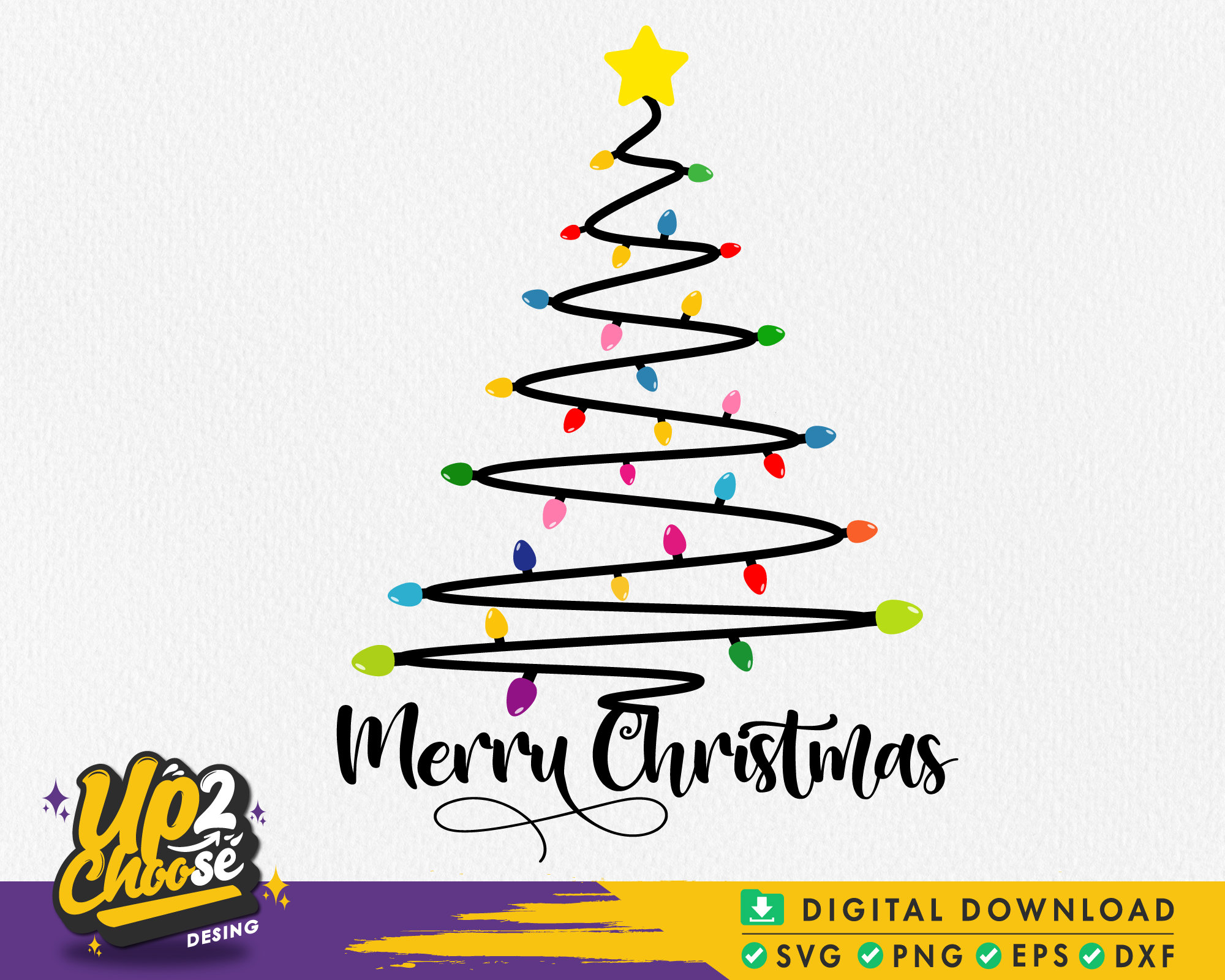 Christmas Tree SVG, Christmas Light SVG, Merry Christmas SVG, Christmas ...