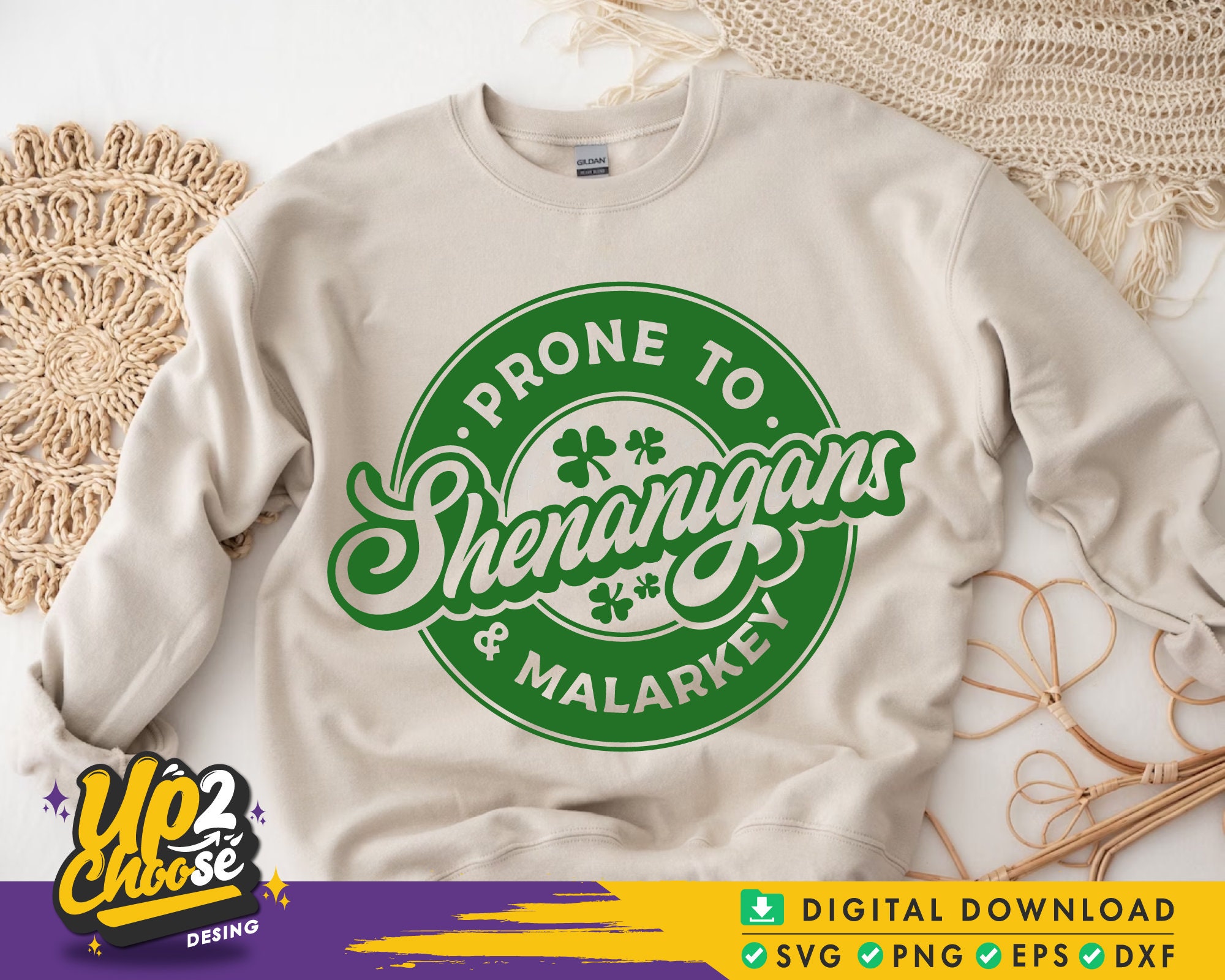 Prone to Shenanigans and Malarkey Svg, St Patricks Day Svg, Shamrock ...