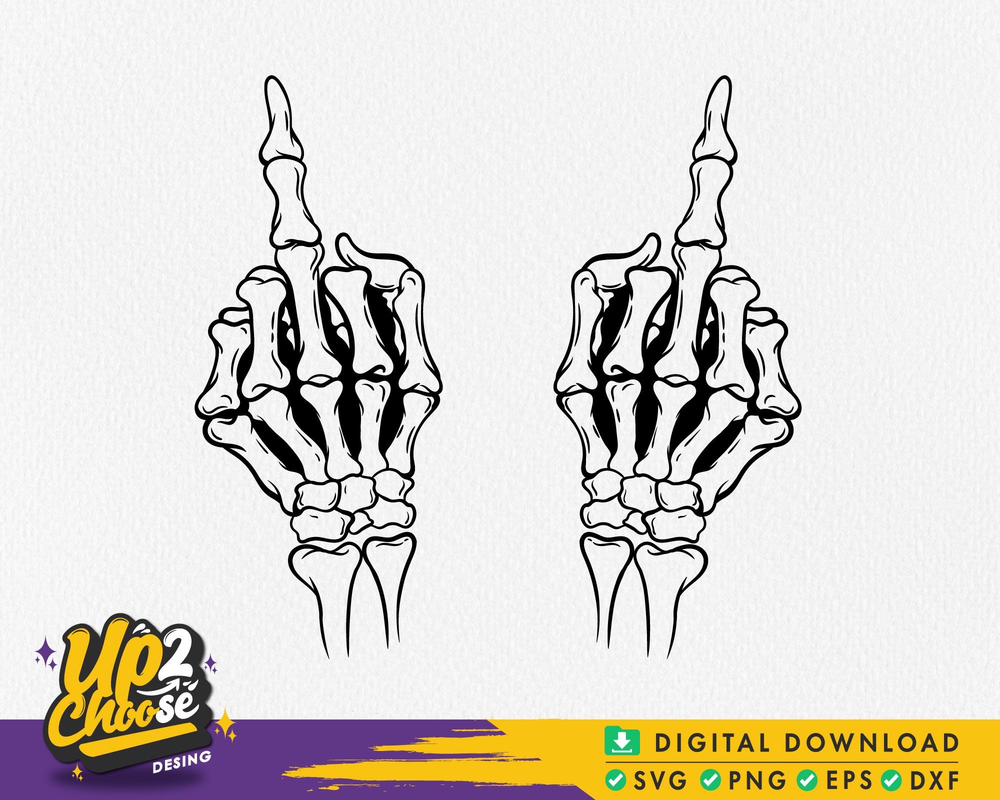 Middle Finger Skeleton Svg Skeleton Hand Png Skeleton Svg Etsy
