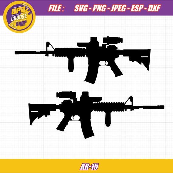 Gun Svg Cool AR-15 Rifle Gun Gun Vector Gun Customize - Etsy