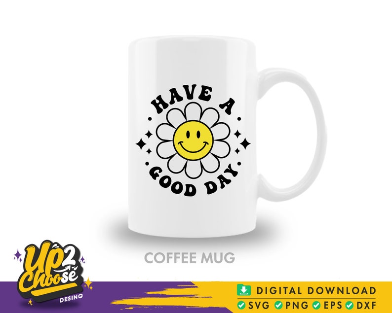 Have a Good Day Svg, Flower Smile Svg, Happy Face Svg, Floral Happy ...