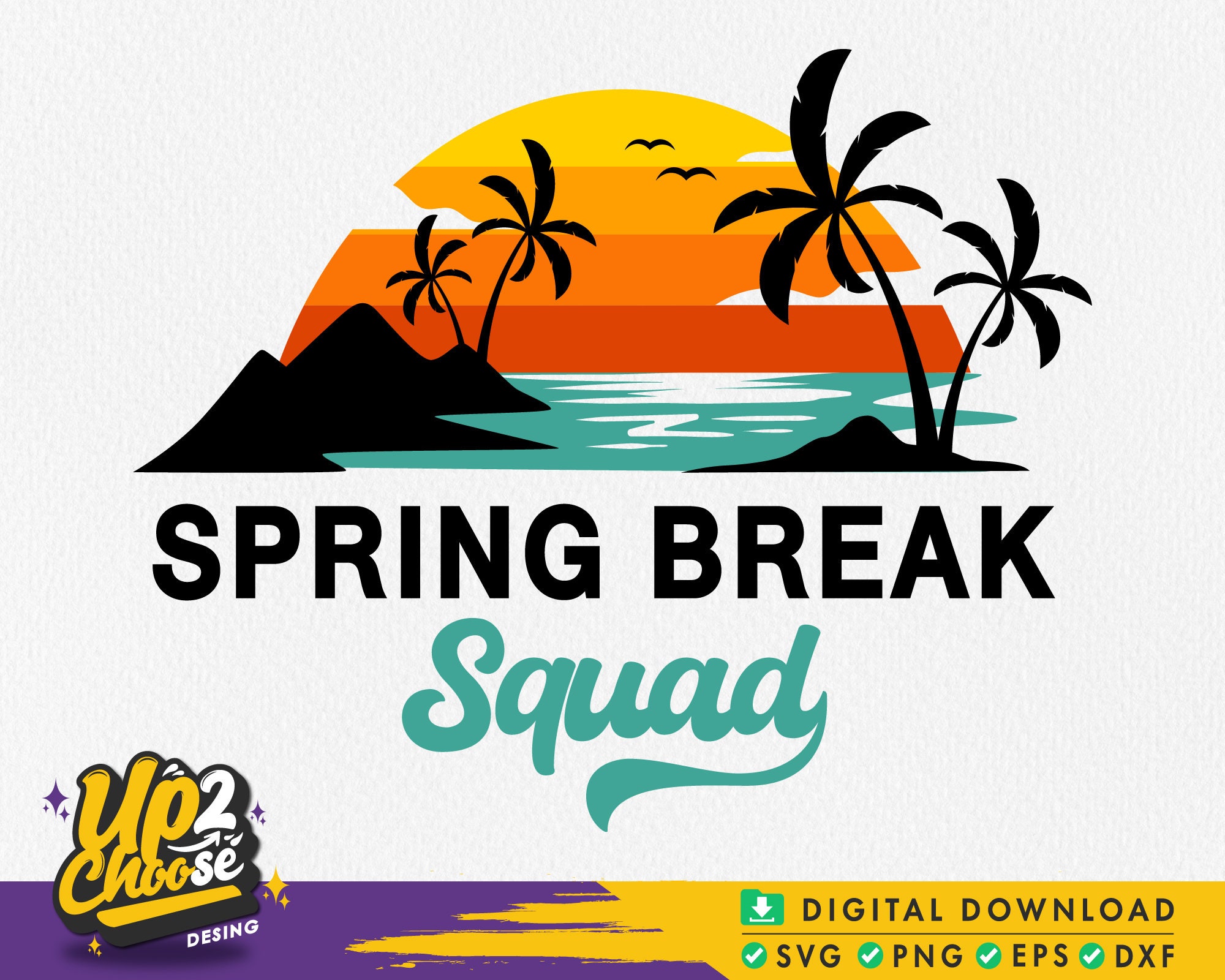 Spring Break Svg, Spring Break Squad Svg, Spring Svg, Friends Trip Svg ...