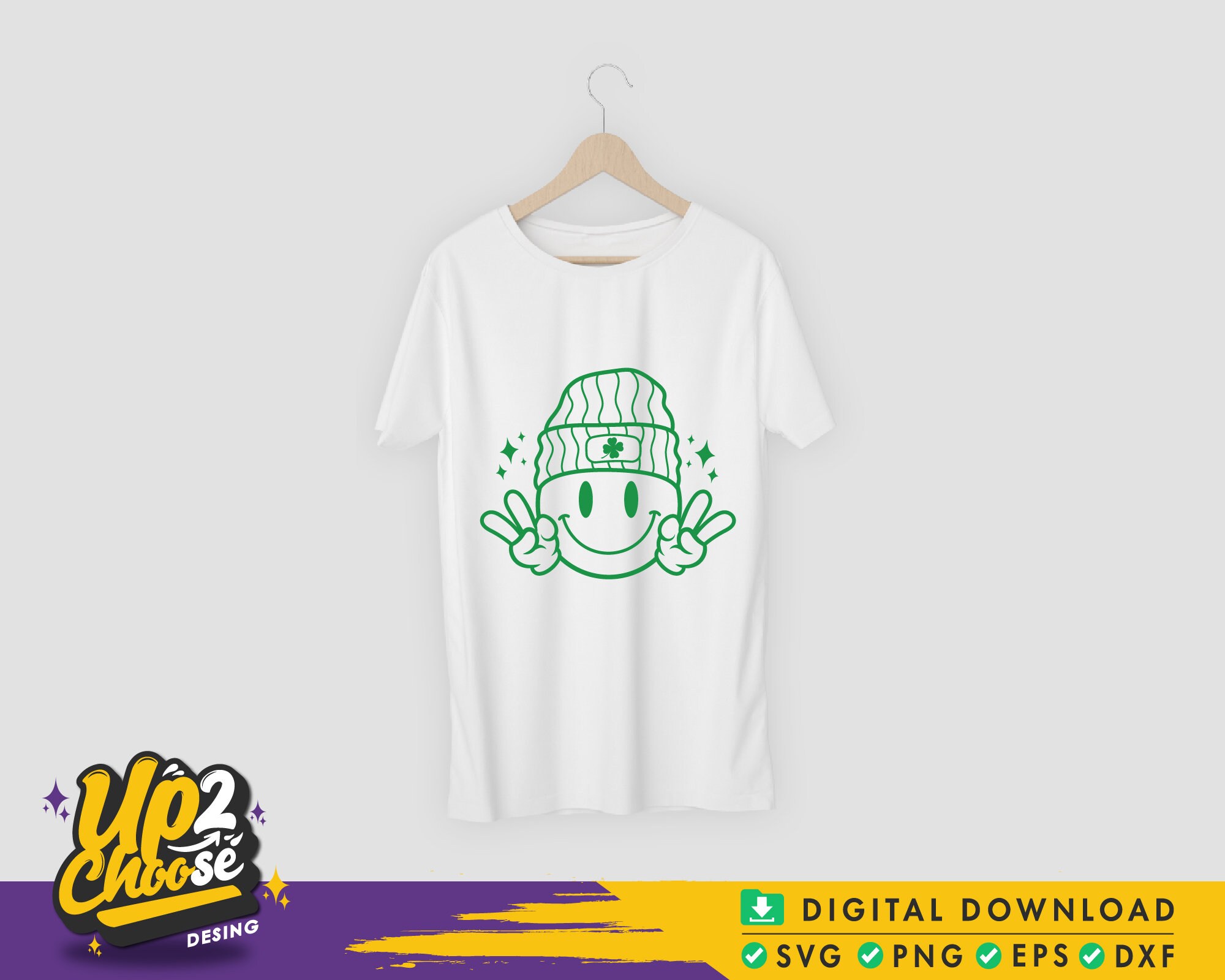 Lucky Happy Face Svg, Retro Happy Face Svg, St Patricks Day Svg ...