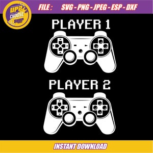 Player 1 Svg, Player 2 Svg, Game Controller Svg, First Time Dad Svg ...