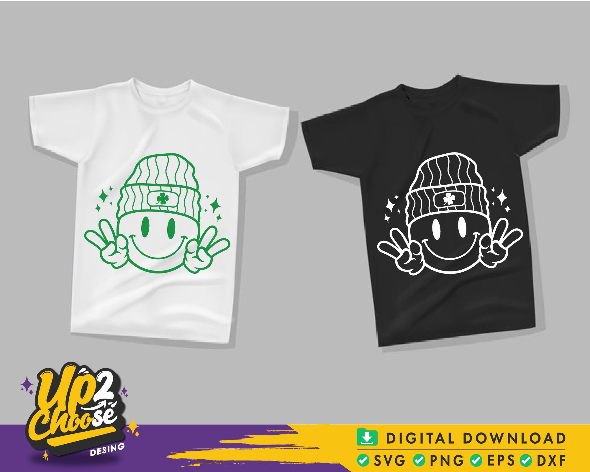 Lucky Happy Face Svg, Retro Happy Face Svg, St Patricks Day Svg ...