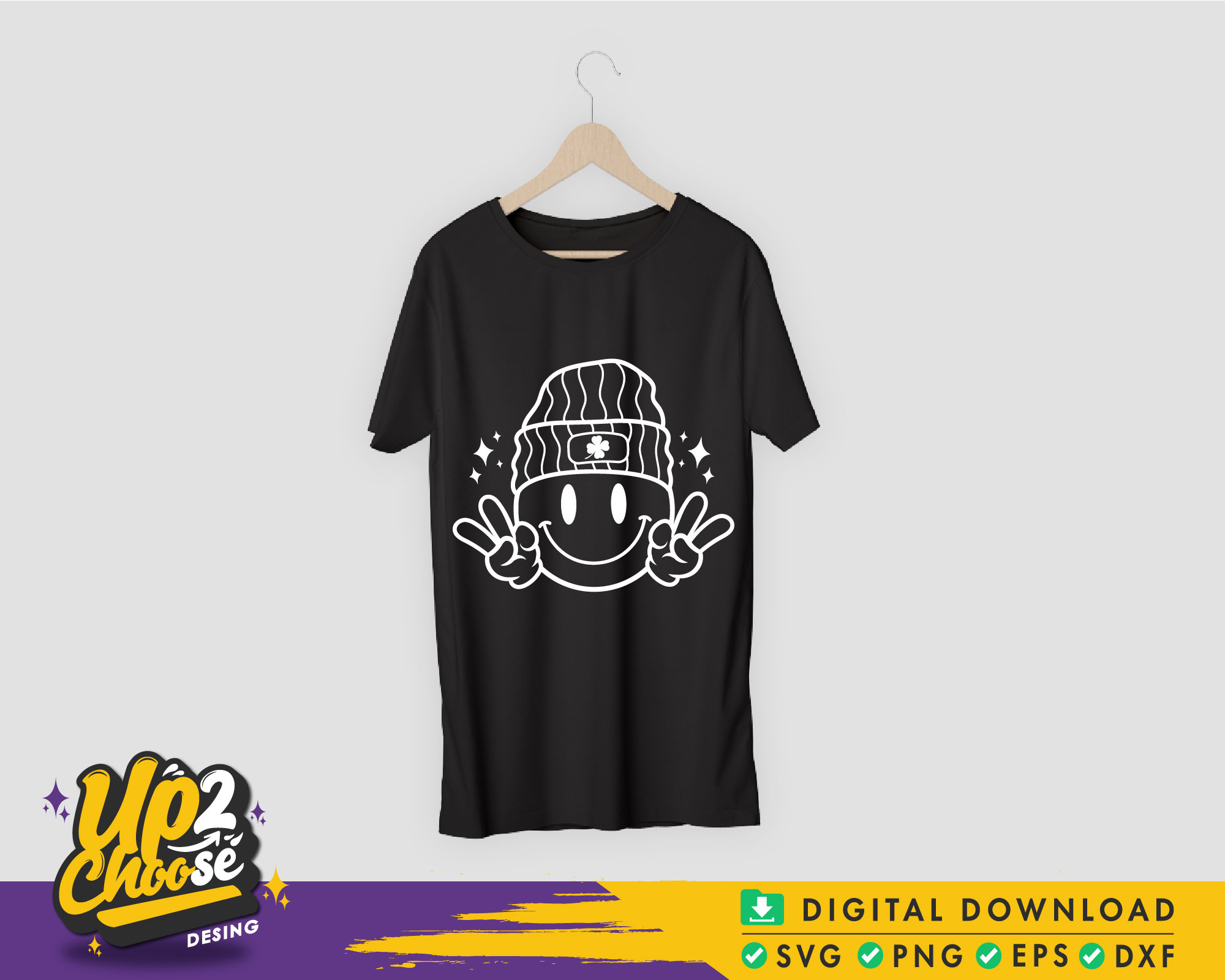 Lucky Happy Face Svg, Retro Happy Face Svg, St Patricks Day Svg ...