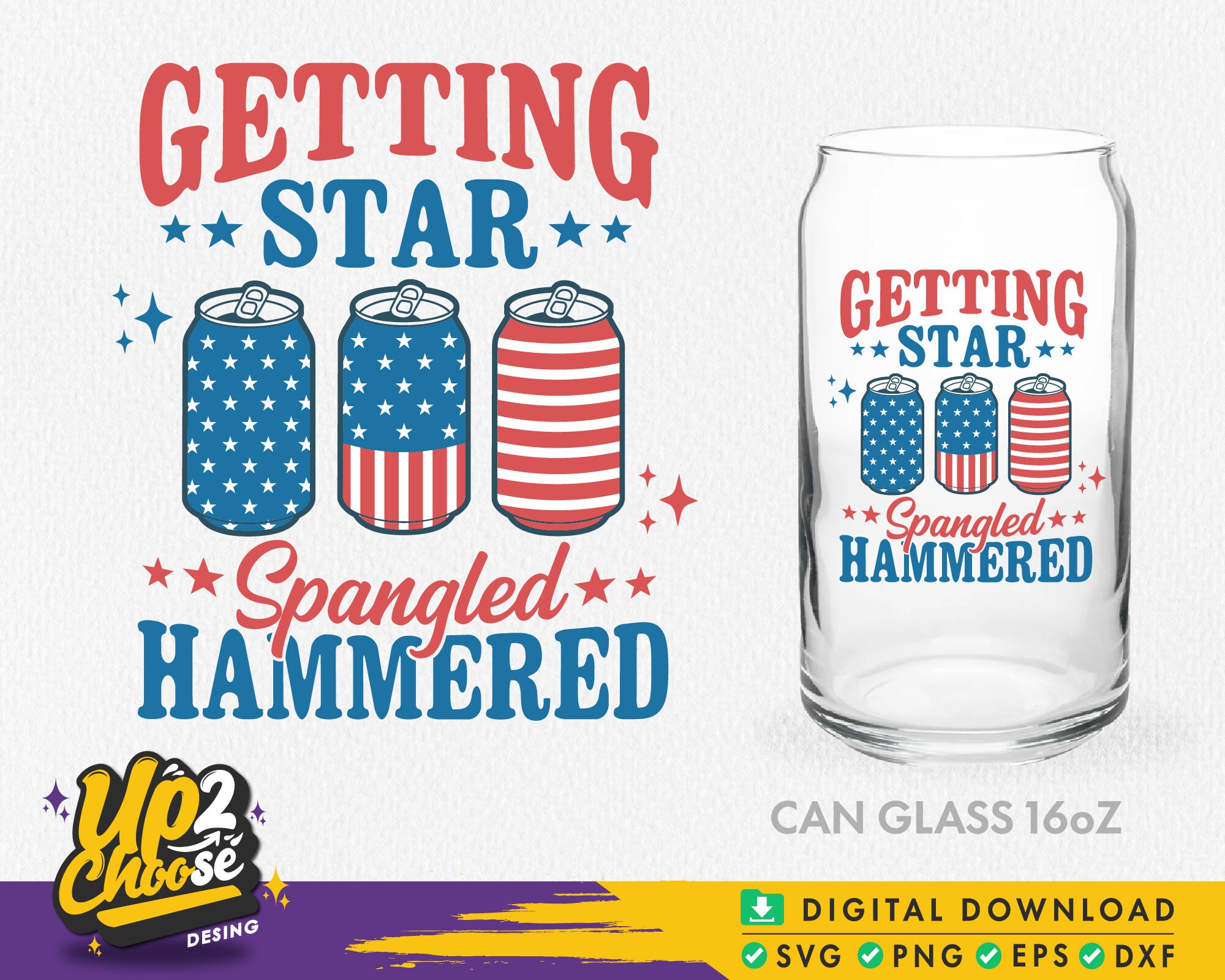 Getting Star Spangled Hammered Svg, Fourth of July Svg, 4th of July Svg ...