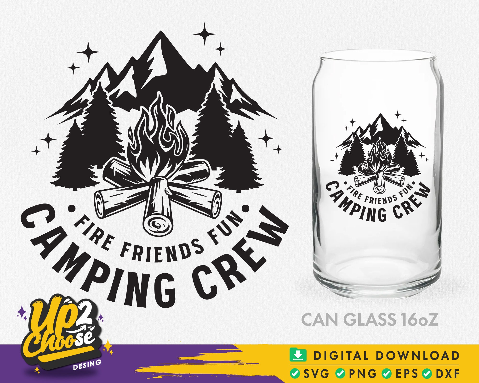 Fires Friends Fun Camping Crew SVG, Camping Crew Png, Campfire SVG, Diy ...