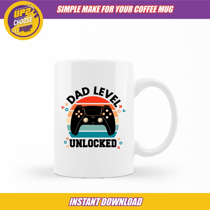 Dad Level Unlocked Svg Game Controller Svg First Time Dad - Etsy