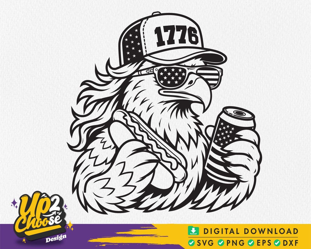 Patriotic Eagle Mullet SVG (digital Download) – July 4th USA Design ...