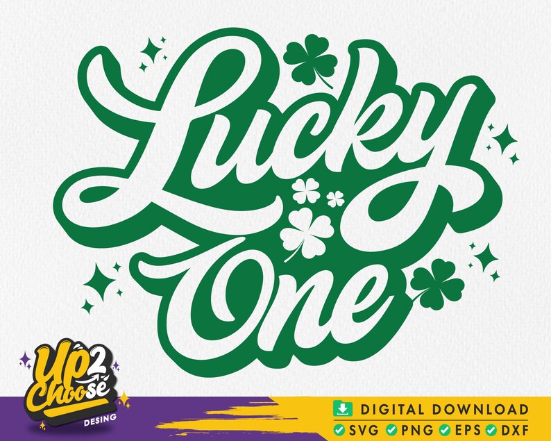 Lucky One Svg, St Patrick Day Svg, St Patrick Svg, Shamrock Svg, Lucky ...