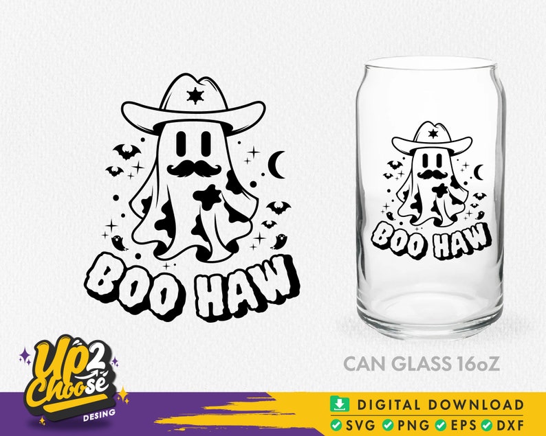 Boo Haw Svg Cute Halloween Spooky Season Cowboy - Etsy