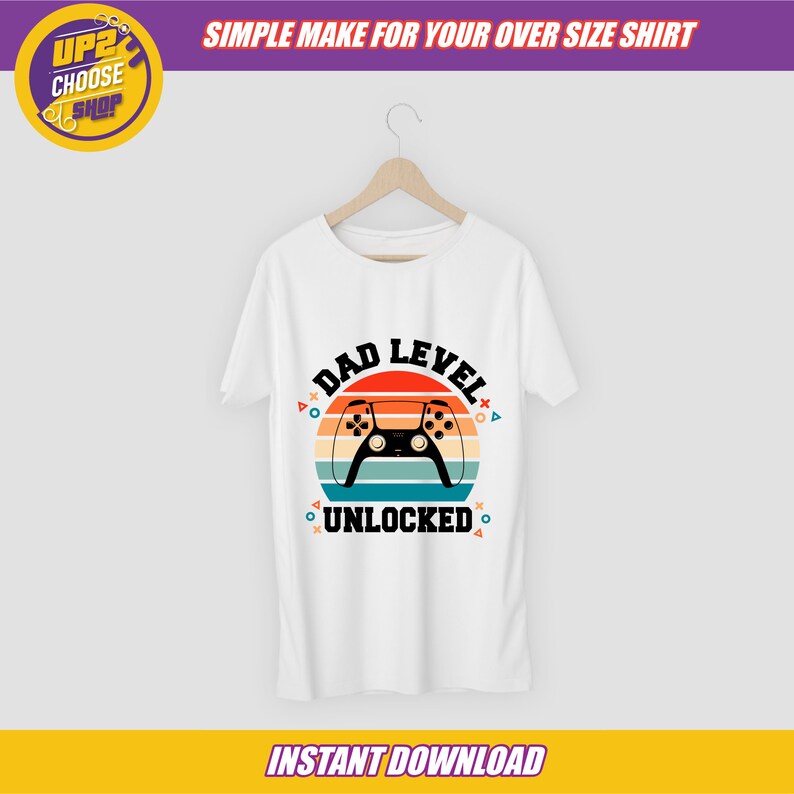 Dad Level Unlocked Svg, Game Controller Svg, First Time Dad Svg, Funny ...