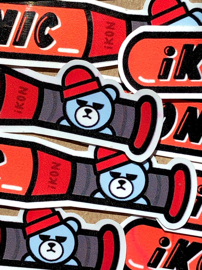 Ikon Konbat Lightstick Weatherproof Glossy Sticker - Etsy