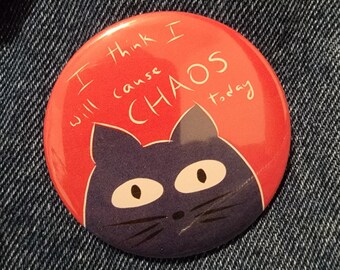 Chaos Cat Pin-badge - Etsy