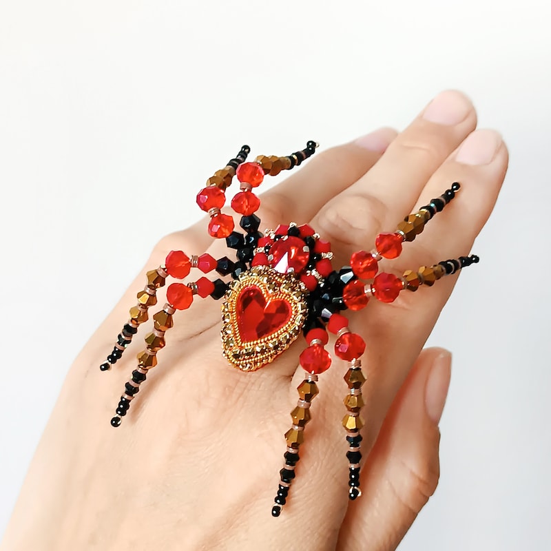 Crystal Rings Spider - Etsy