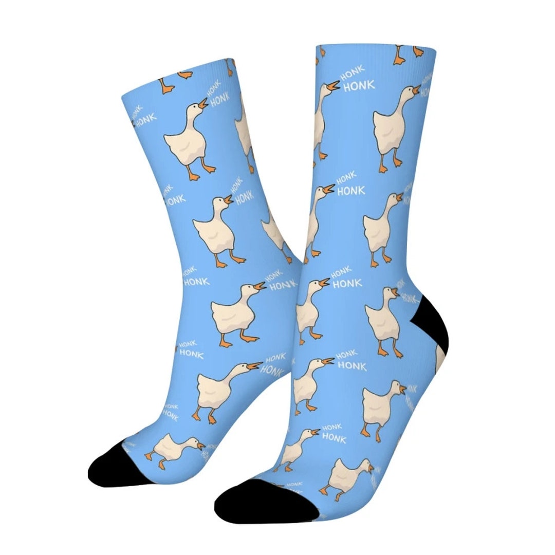 Cute Honk Honk Goose Socks Casual Funny Friend Socks Winter Summer ...