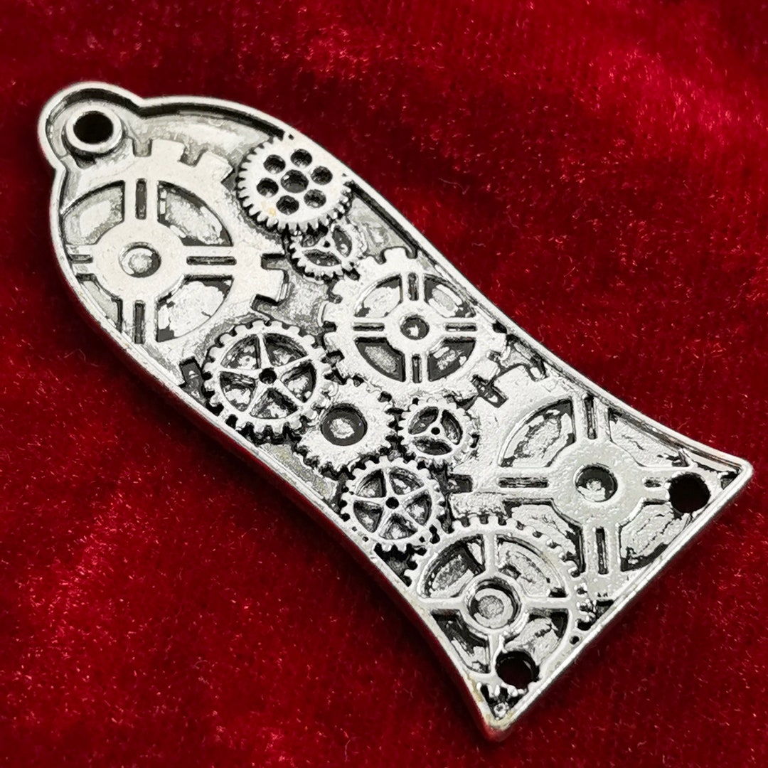 Silver Steam Punk Cog Truss Rod Cover, Electric Guitar Metal Plate ...