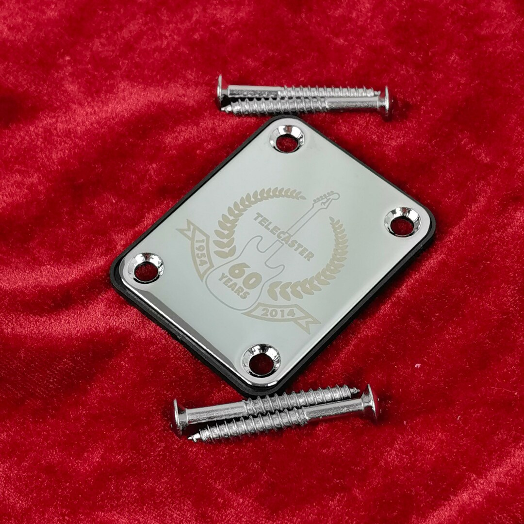 Silver Custom Shop Neck Plate With Gasket and Screws, Tele T-style TL ...