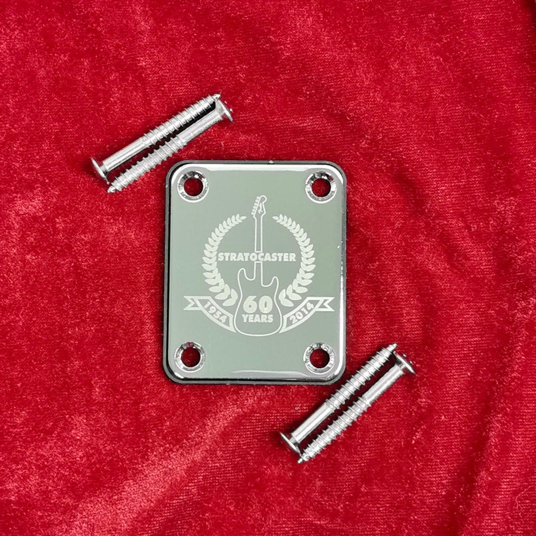 Silver Custom Shop Neck Plate With Gasket and Screws, Strat S-style ST ...