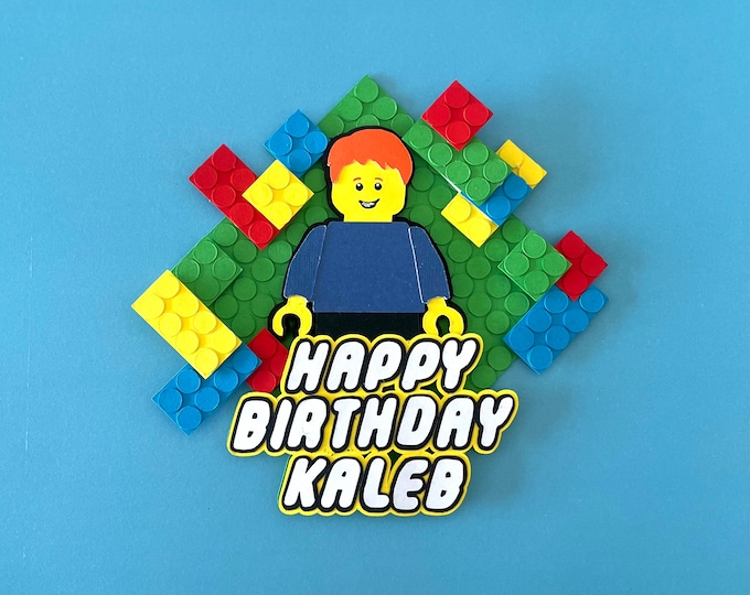 Building Block Cake Topper, 3d Cake Topper - Etsy
