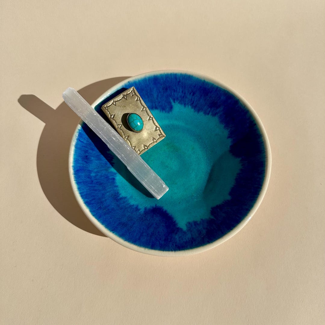 Signed Blue Matte Glaze Studio Art Pottery Bowl - Etsy