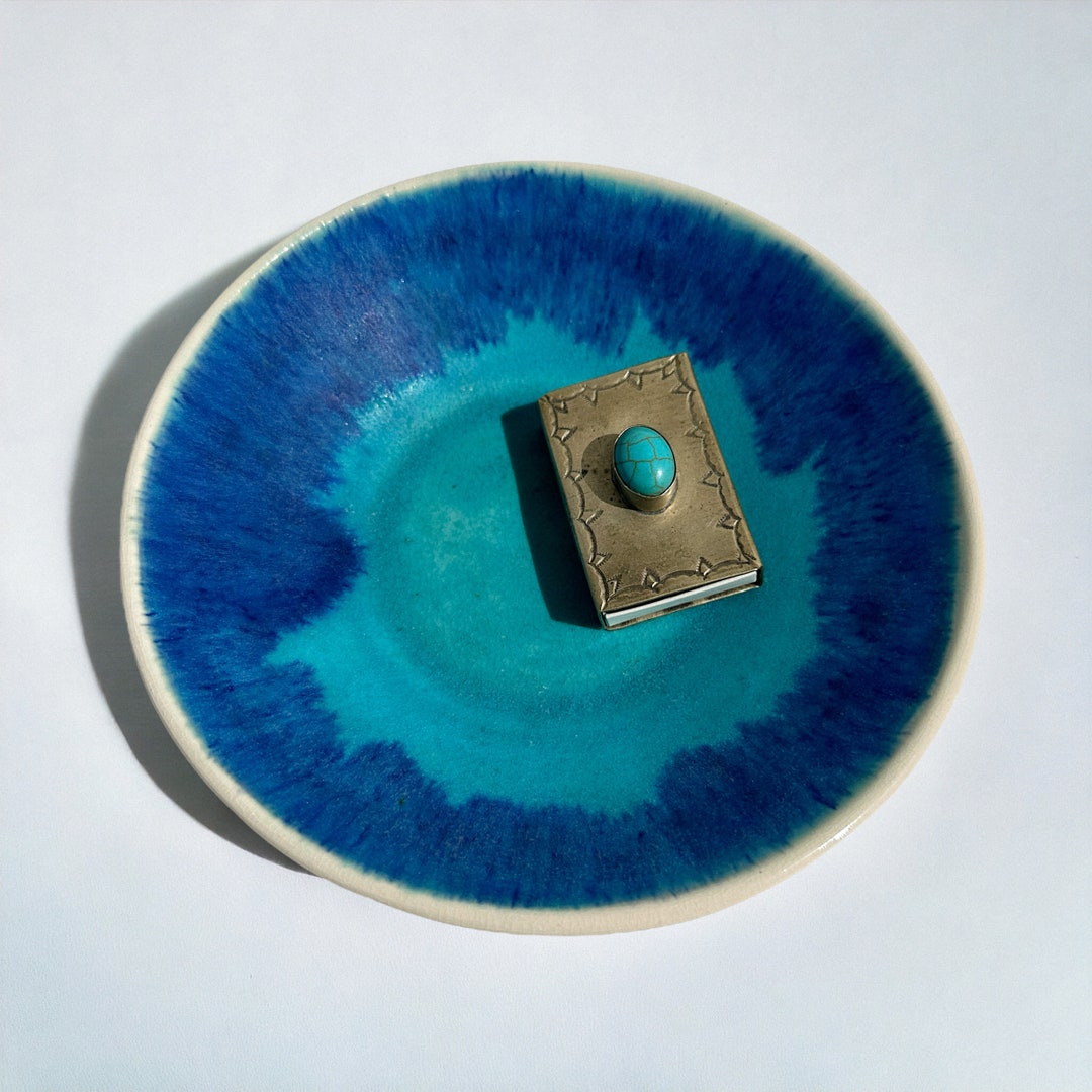 Blue Matte Glaze Studio Art Pottery Bowl - Etsy