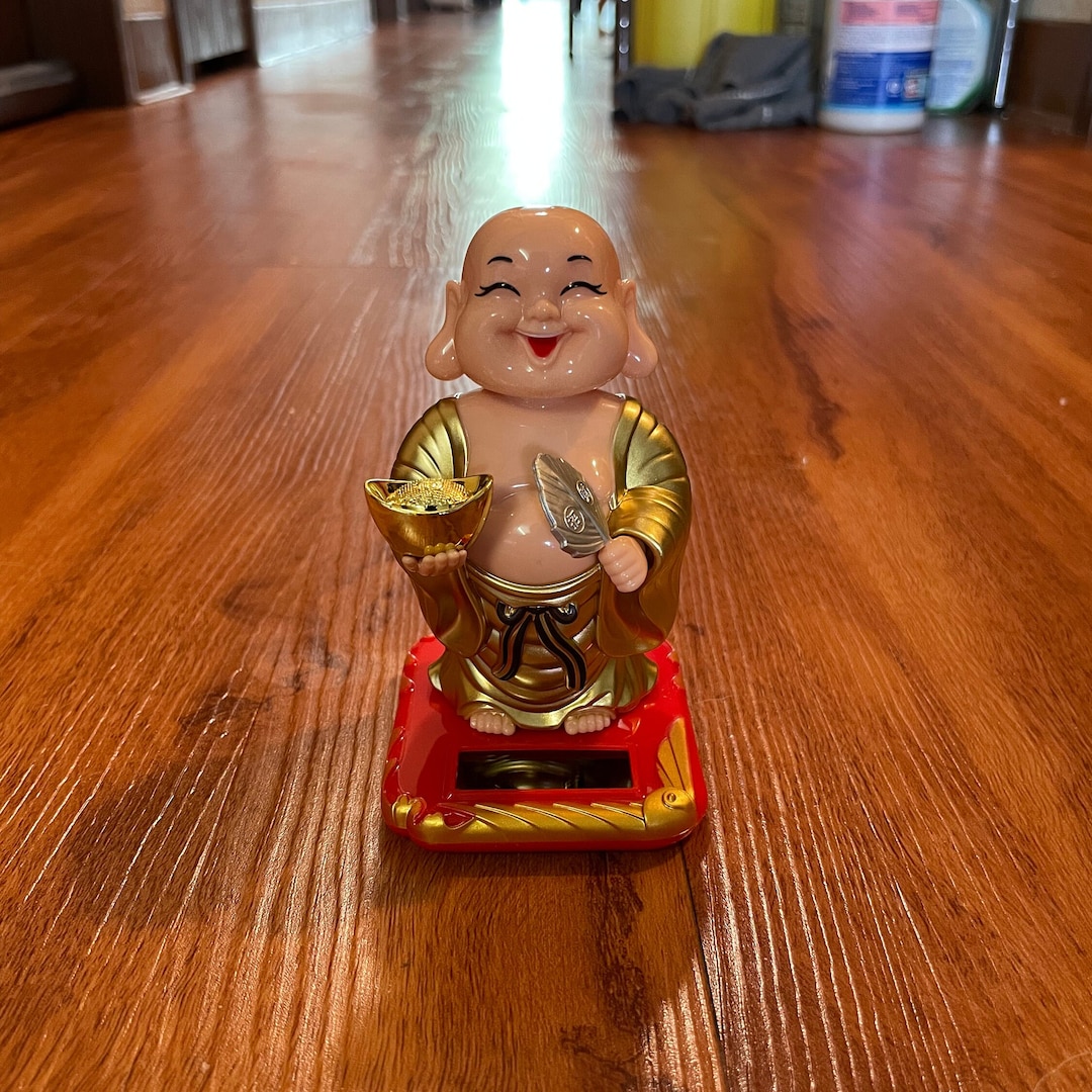 Bobblehead Buddha, Solar Powered Bobblehead Buddha, Buddha, Lucky Charm ...
