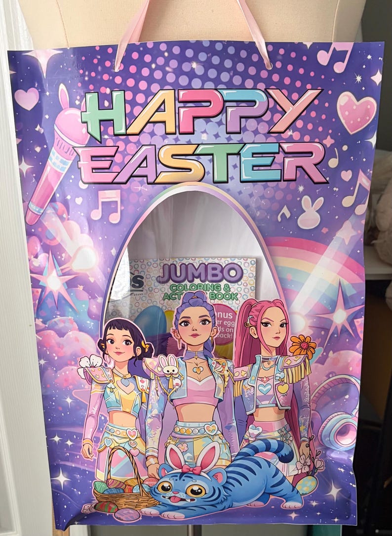 Jumbo Kpop Huntrix Easter Bag - Custom Easter - Handmade Easter Treat ...