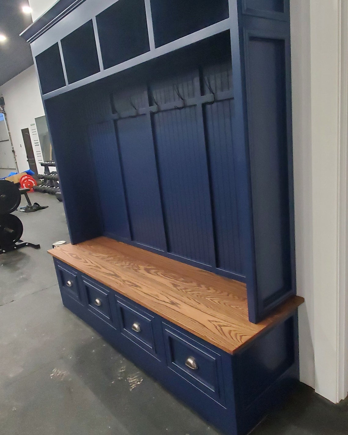Hall Tree Bench Storage Mudroom Lockers Coat Rack Storage Furniture ...