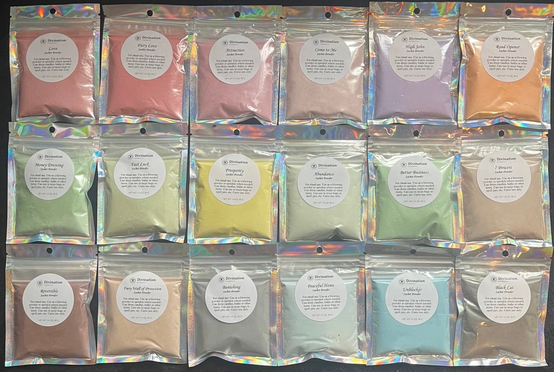 Assortment of Blowing Powders | Sachet Powders | Ritual Powders ...