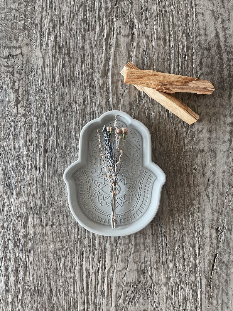 Cement Hamsa Smudge Dish for Palo Santo Sage Stick Incense - Etsy