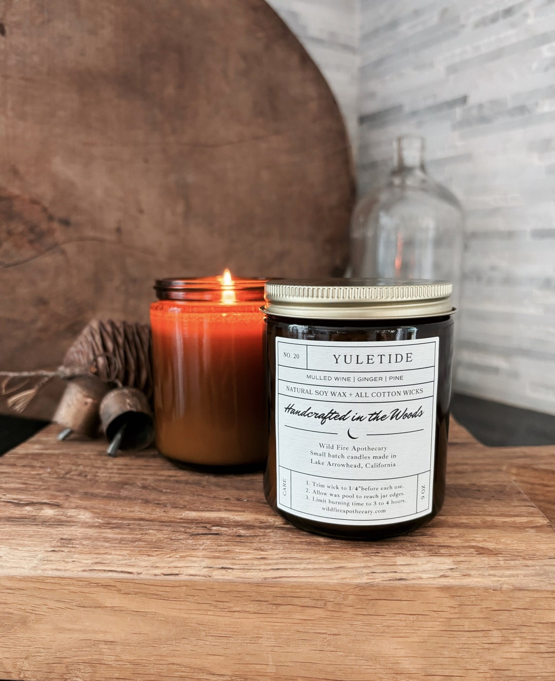 YULETIDE Holiday Candle, Natural Soy Wax, Yule Celebration, Winter ...