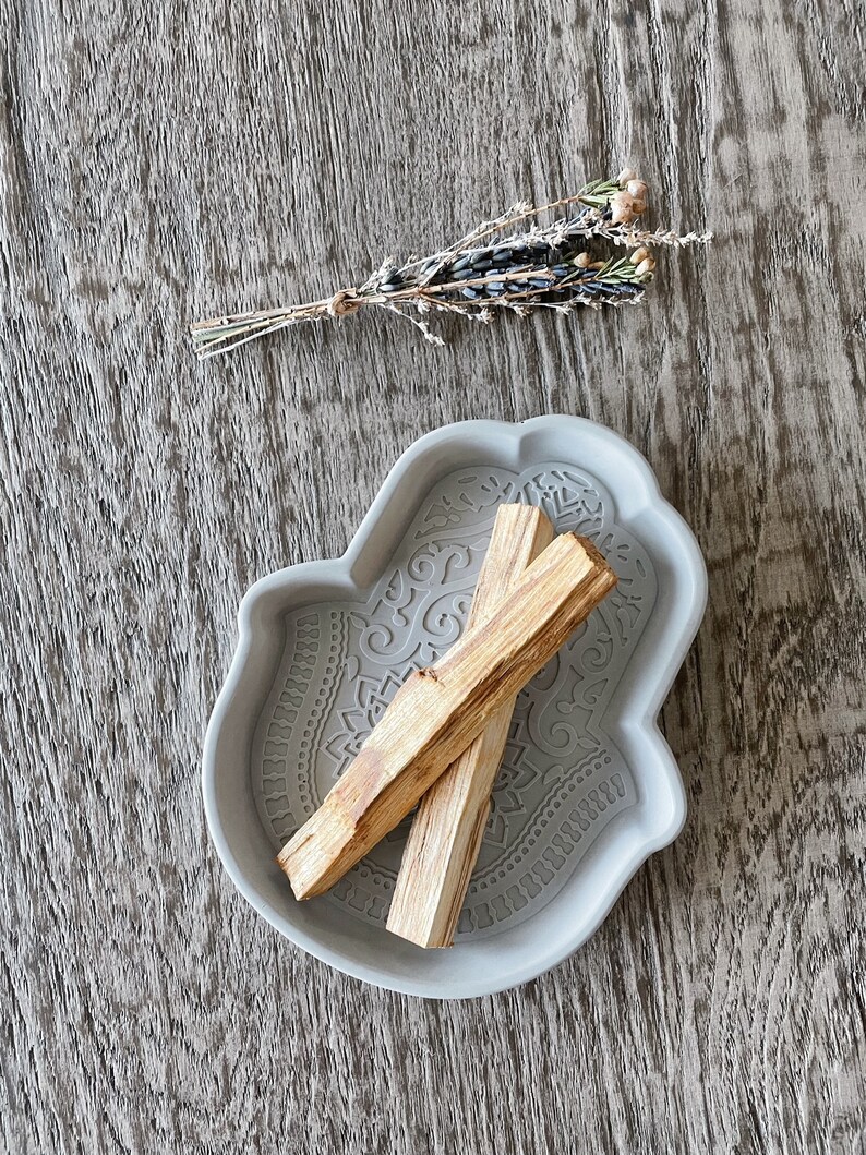 Cement Hamsa Smudge Dish for Palo Santo Sage Stick Incense - Etsy