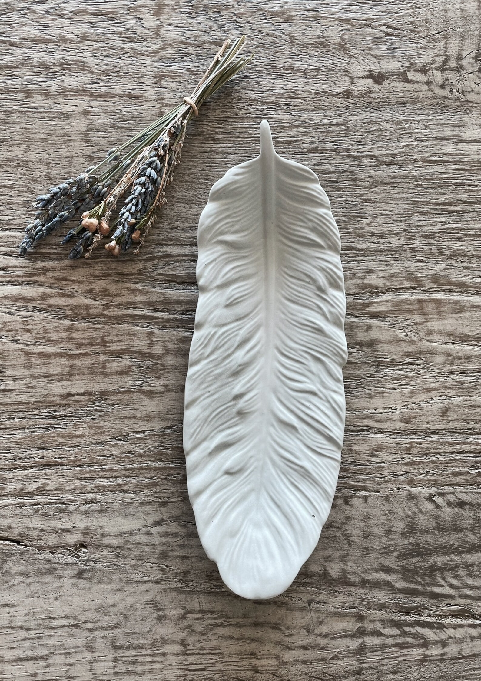 Cement Feather Smudge Dish for Palo Santo Sage Stick Incense | Etsy