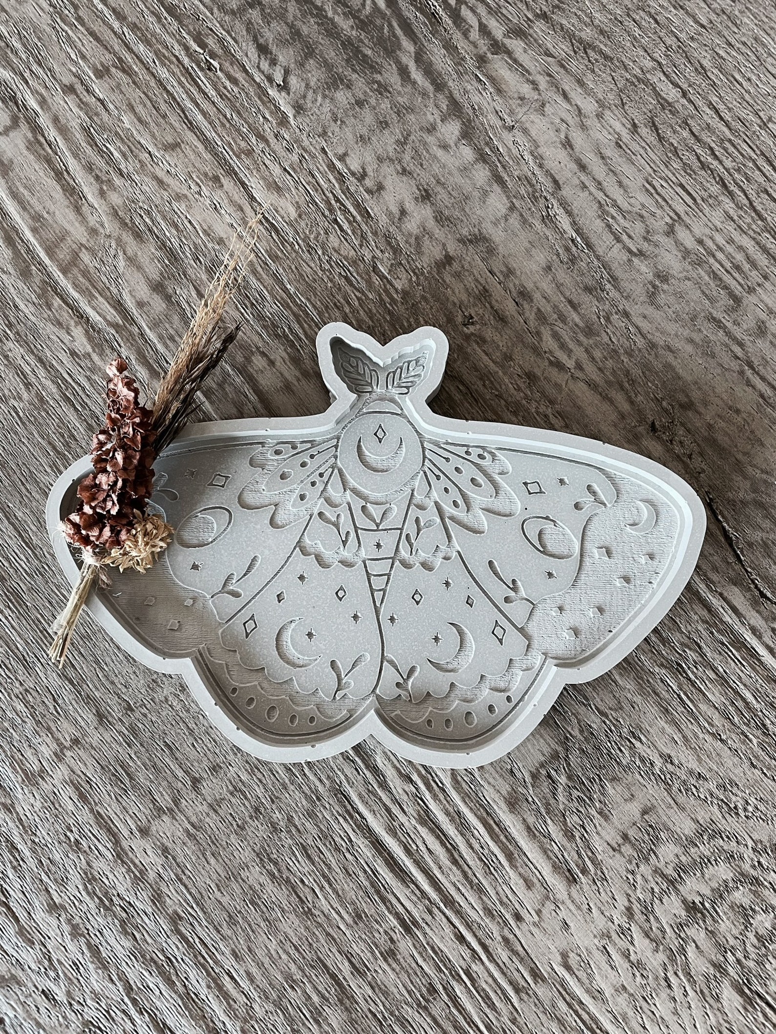 Cement Luna Moon Moth Smudge Dish for Palo Santo Sage Stick - Etsy