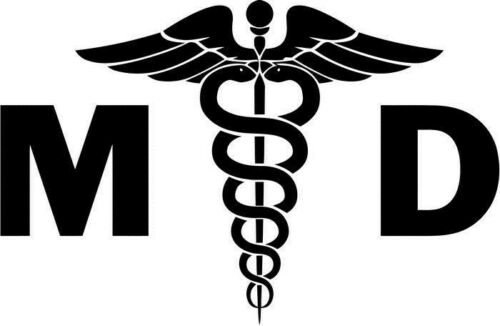 MD Medical Doctor Vinyl Decal Sticker Car Truck Vehicle Bumper Window ...